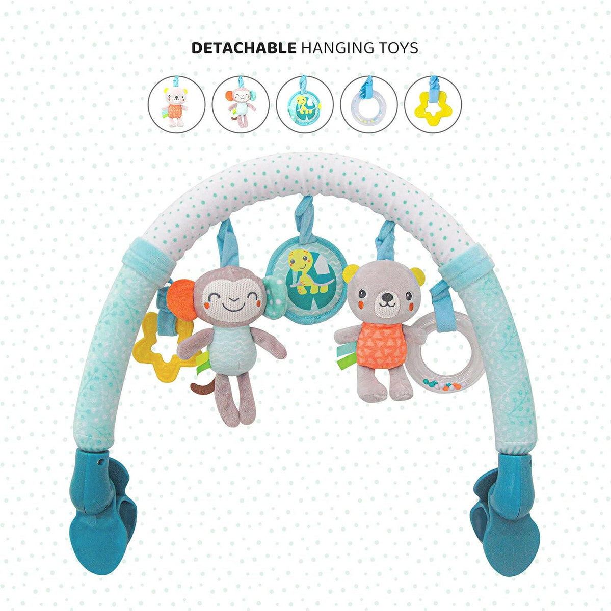 Moon Jungle Friends Activity Toy Bar, Hanging Toy, Play Arch Stroller