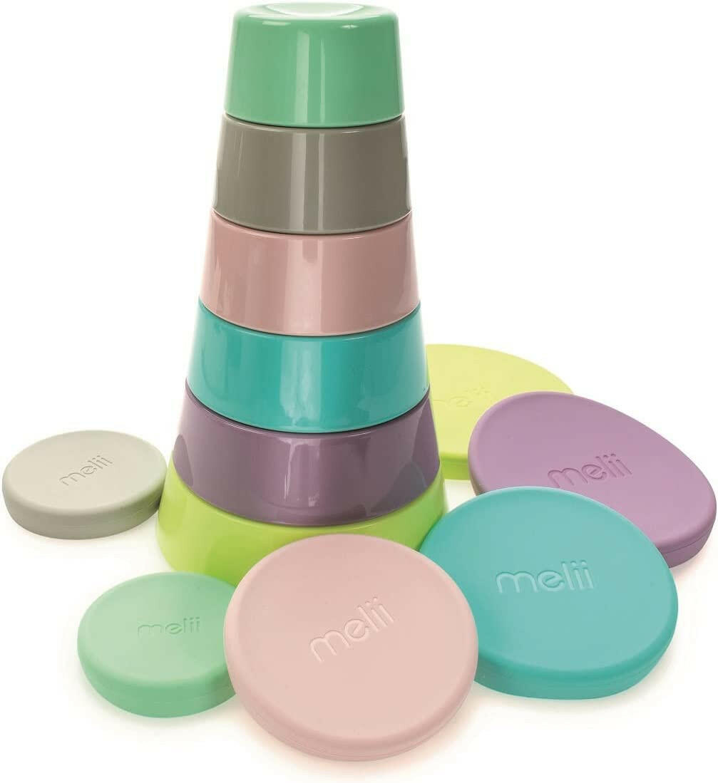 Melii Stacking & Nesting Containers with Silicone Lids - 6 Containers